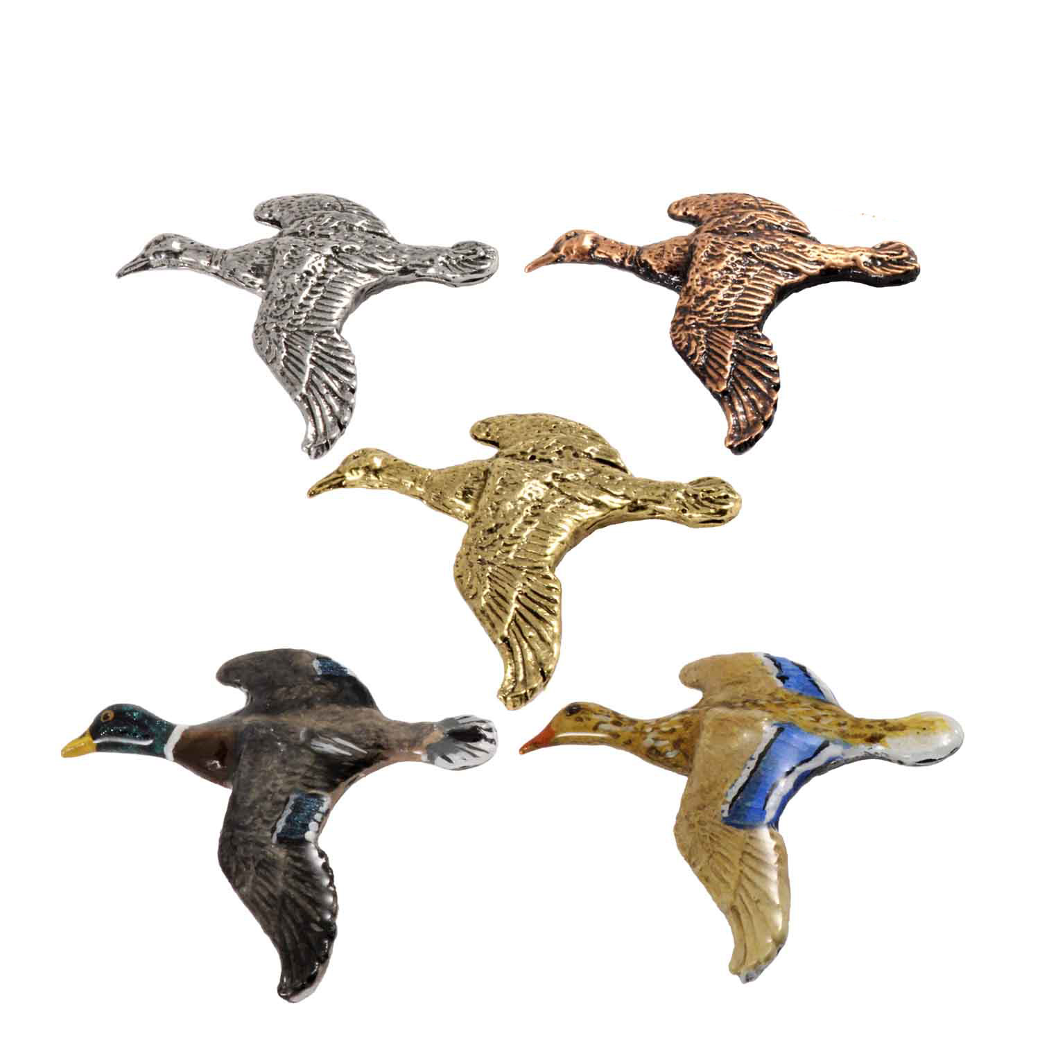 Mallard Flying Left Pin, Duck, B003, Pins, Label, Brooch, Hat, Backpack ...