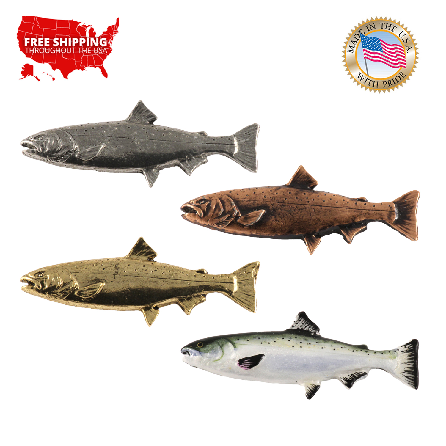 Coho Salmon Ocean Magnet, Silvers, Silver Salmon, Fishing, Fish ...