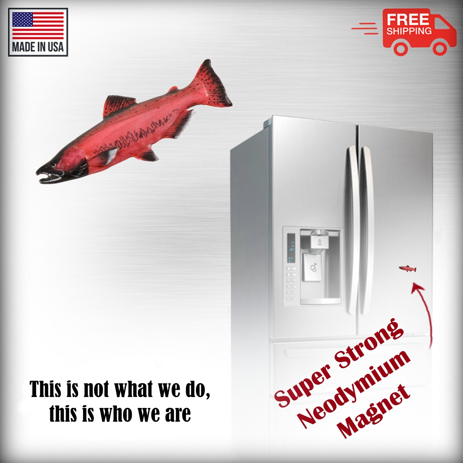 King Salmon Premium Magnet, Chinook, Large, Fish, Fishing, Freshwater ...