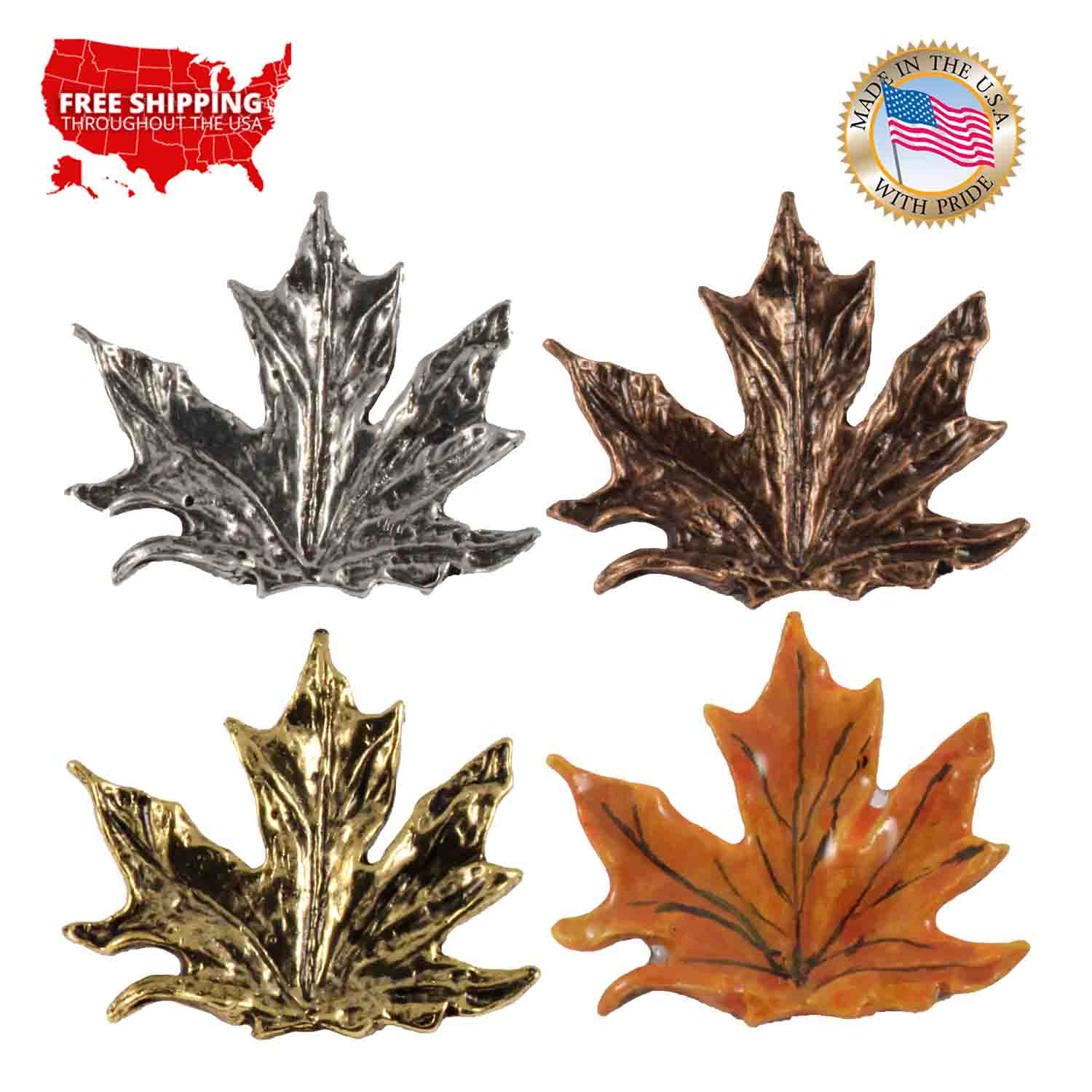 Maple Leaf Pin, A130, Leaf, Lapel, Brooch, Pins, Hat, Backpack, 1000s ...