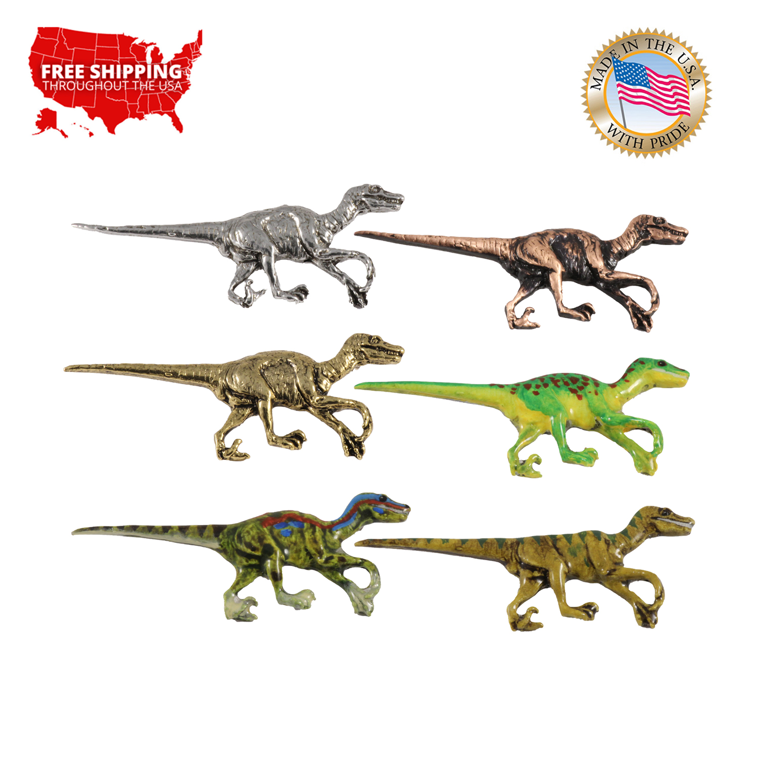 Velociraptor Dinosauar Magnet, A188, Dinosaur, Jurrasic, Prehistoric ...